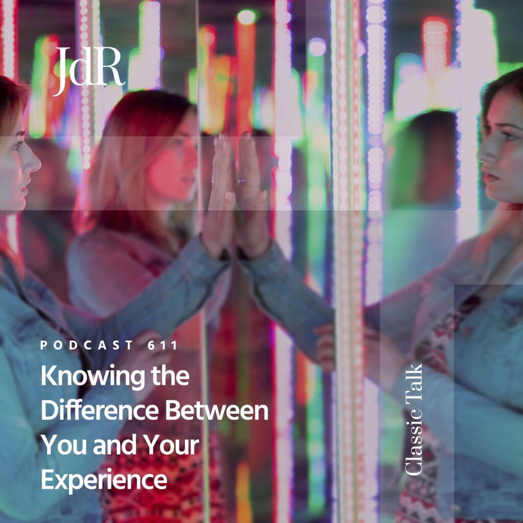 Knowing the Difference Between You and Your Experience - John de Ruiter